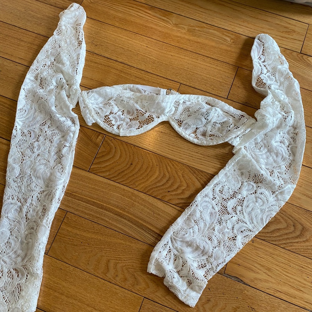 Matte Brand Lace Bustier Top - Gem